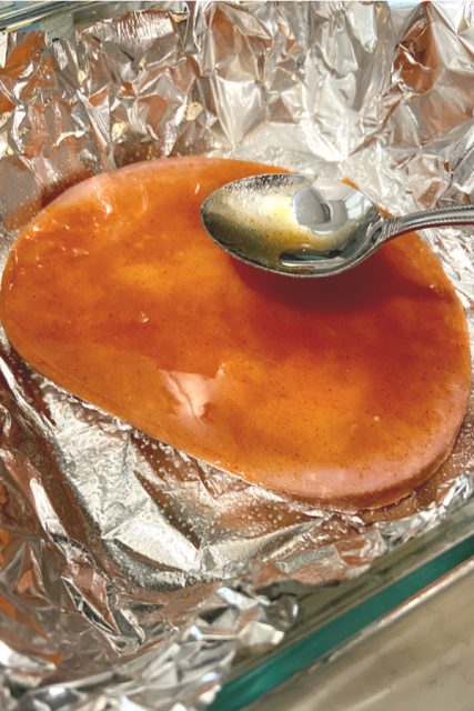 Honey Glazed Ham Steak - An Easy Recipe For Two!