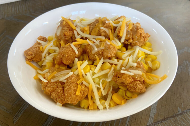 Popcorn Chicken Mashed Potato Bowl Recipe