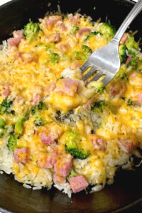 Skillet Ham and Rice Casserole - Easy 30 Minute Meal