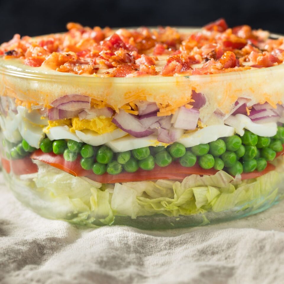 Easy Seven Layer Salad Recipe - A Small Batch Recipe