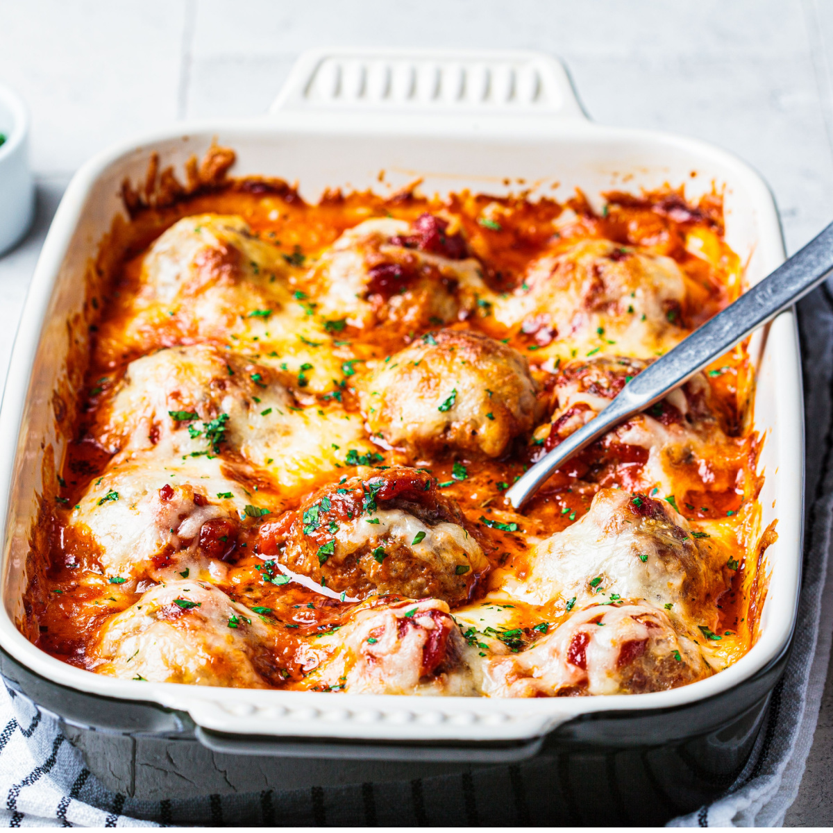 Meatball Sub Casserole For Two