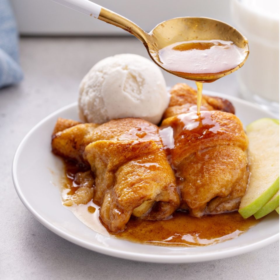 Easy Apple Dumplings Recipe - Made With Crescent Roll Dough